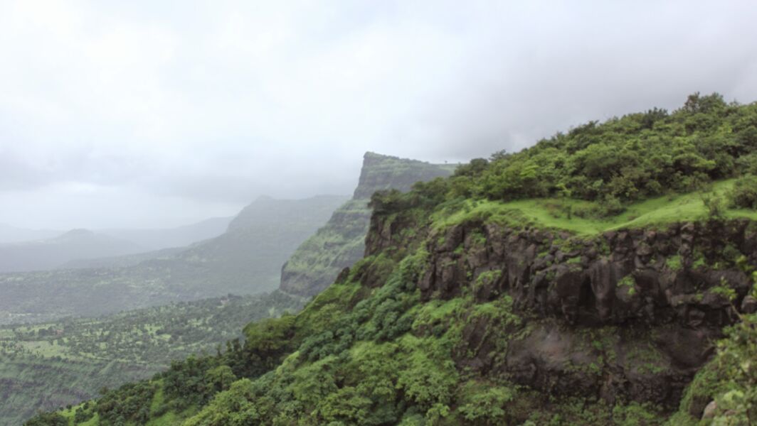 Waterfall at Madhe Ghat - Whistling Trails